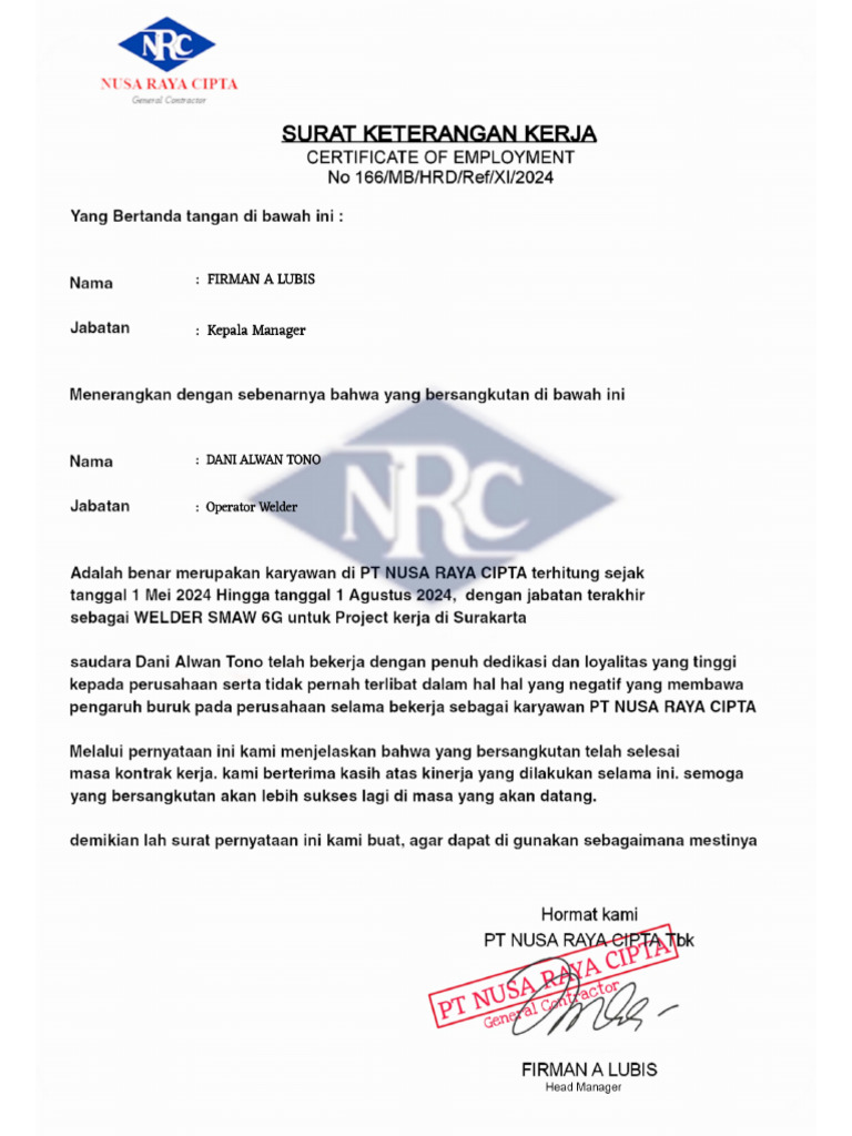 Packlaring PT NRC | PDF