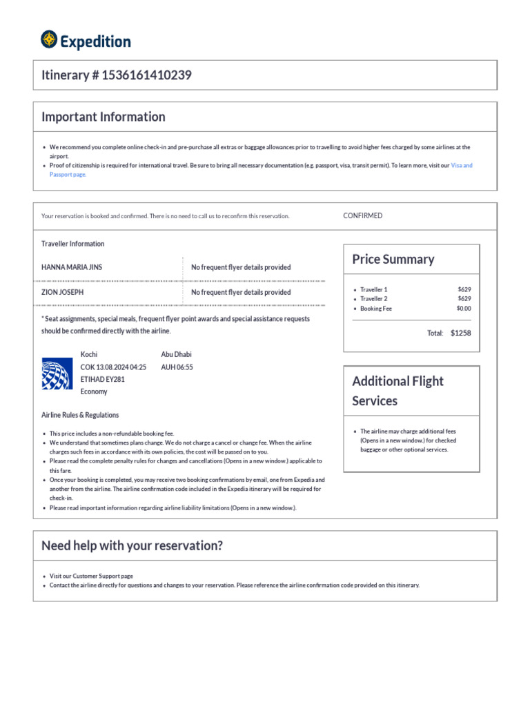 Flight Ticket - Generate For $5 | PDF | Fee