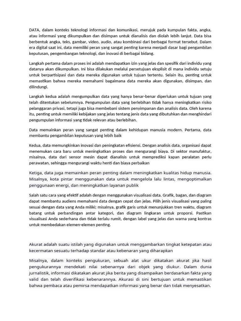 Pentingnya Data dalam Pengambilan Keputusan | PDF | Karier & Perkembangan