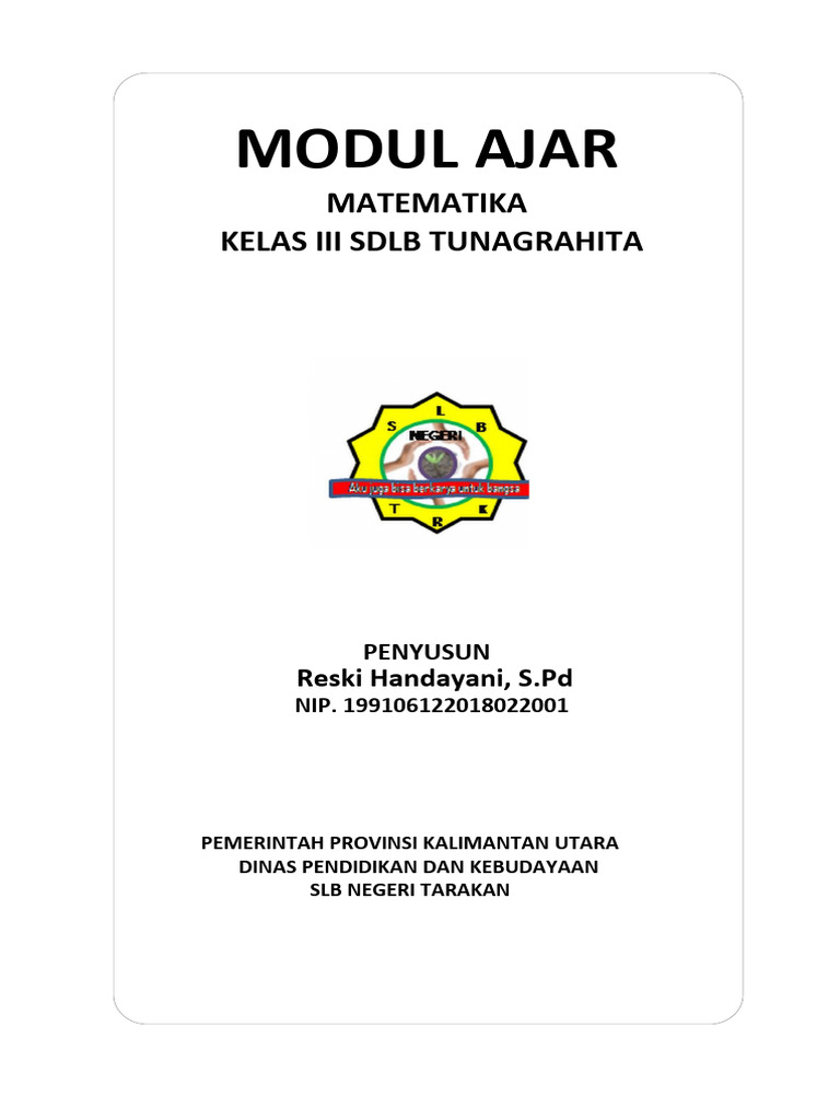 Modul Ajar Matematika Kelas III SLB | PDF