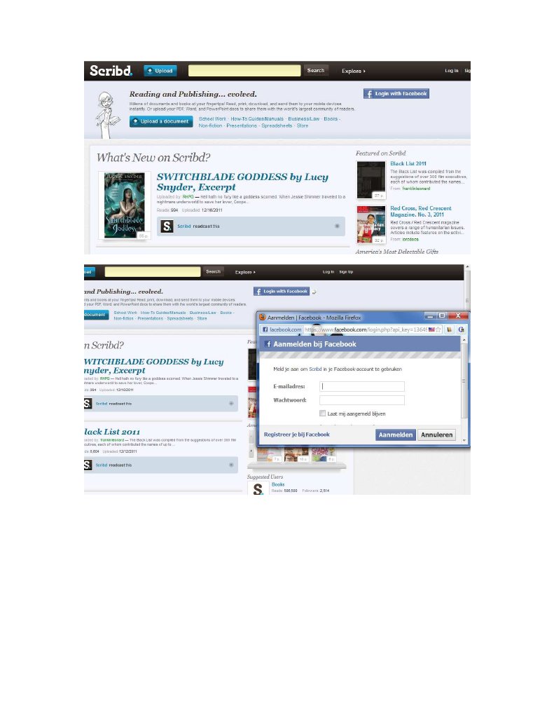 Facebook Scribd Login | PDF | Estudios de idiomas extranjeros