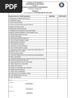 DepEd Checklist On MOOE Liquidation | PDF | Receipt
