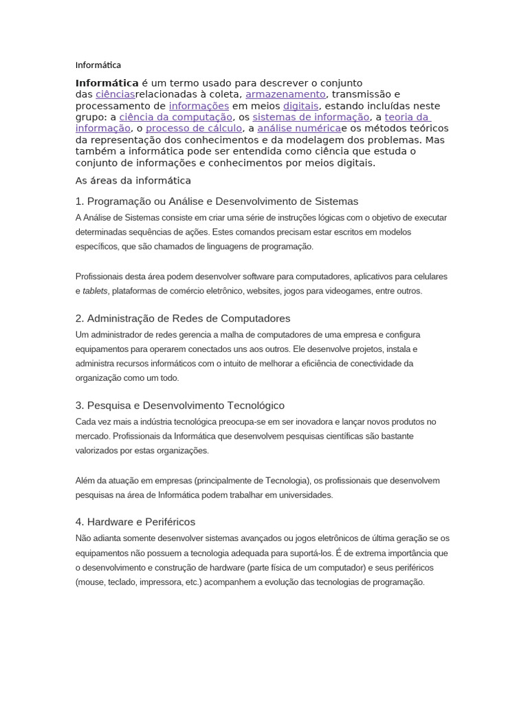 Documento | PDF | Tecnologia da Informação e Comunicação | Sistema de ...