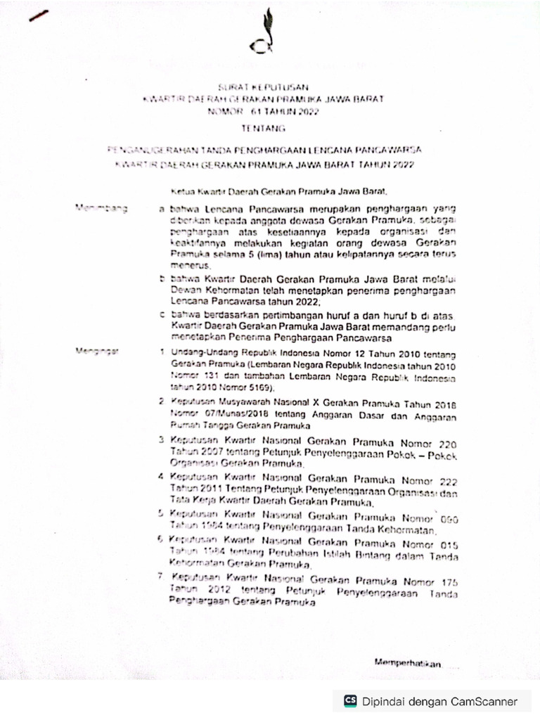 Penghargaan Pramuka 2022 Oom | PDF