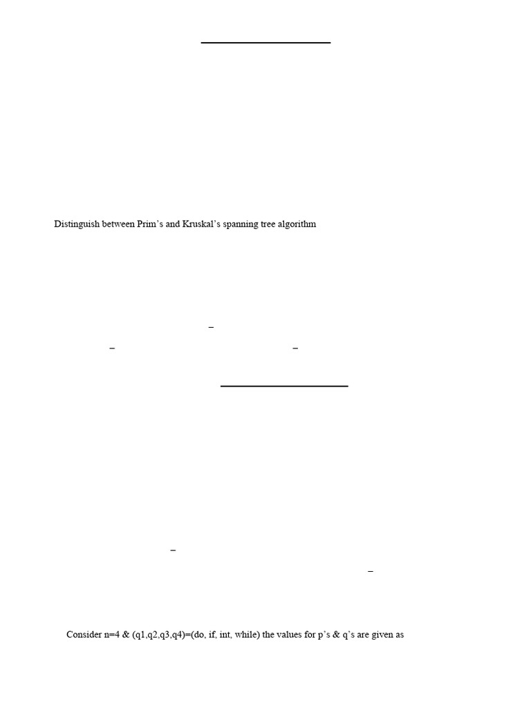 ADA Questions For Prefinal | PDF | Dynamic Programming | Computational ...