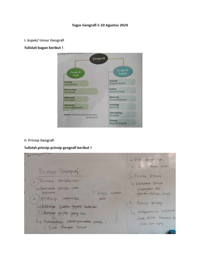 Prinsip, Konsep, Aspek Geografi | PDF