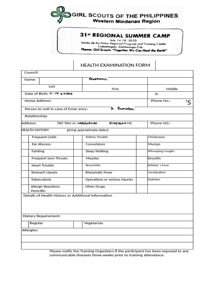 GSP FORMS | PDF | Vaccination | Epidemiology