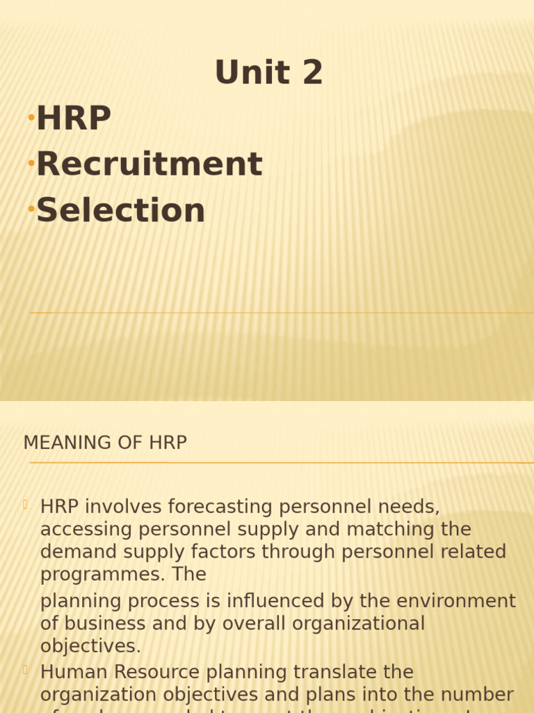 HRM Unit 2.2 | PDF | Recruitment | Human Resources