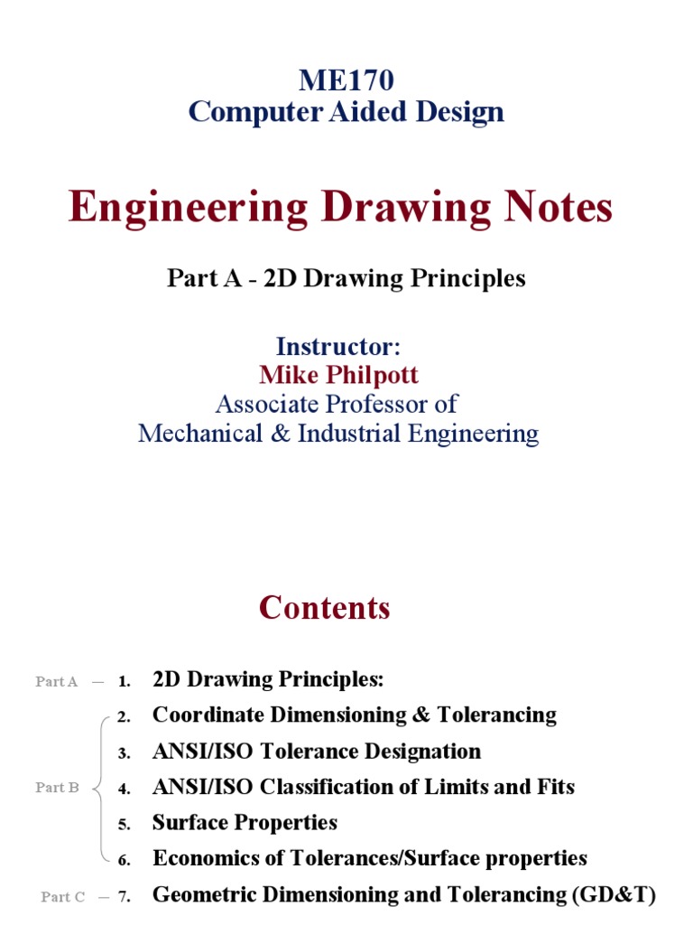 Engineering Drawing Notes A | Geometry | Mathematics