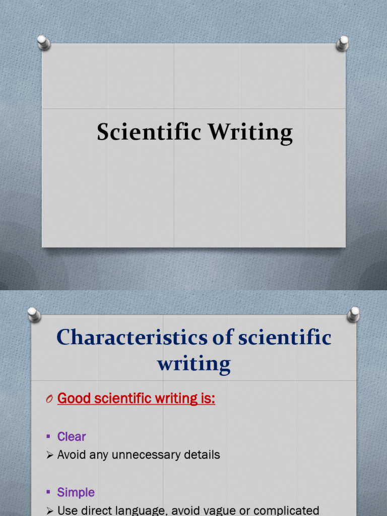 Characteristics of Scientific Writing | PDF | Abstract (Summary) | Ellipsis