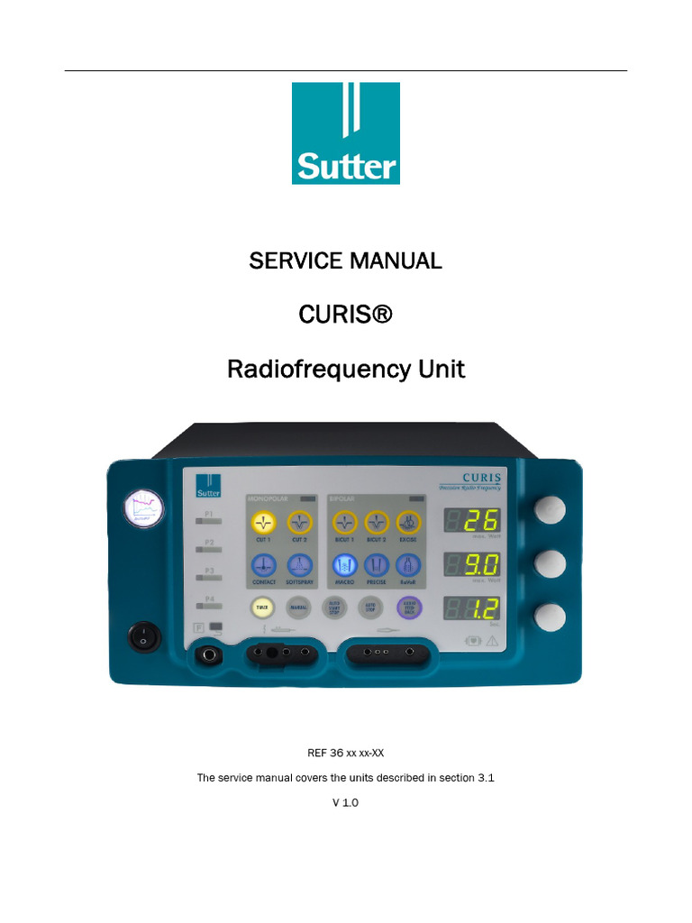 CURIS® Radiofrequency Unit Manual | PDF | Electrical Connector ...