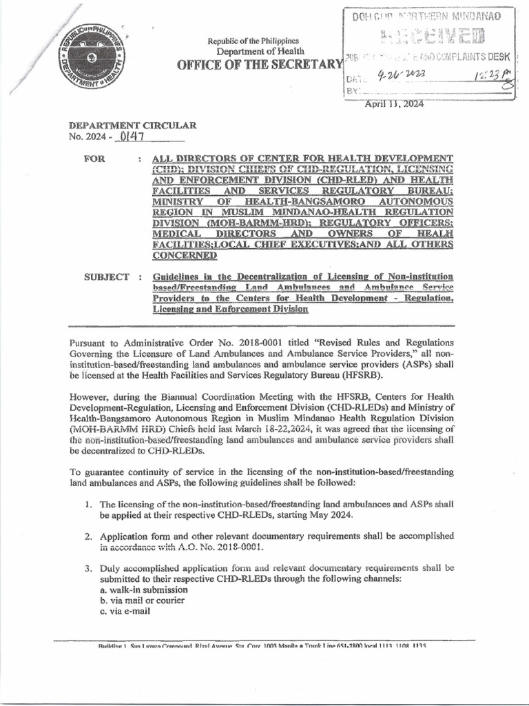 30 APR - Department Circular No. 2024-0147 | PDF