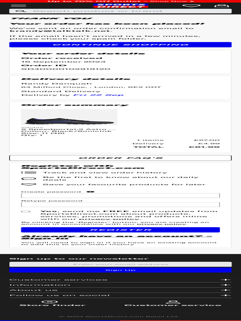 Order Confirmation for Randy Danquah | PDF