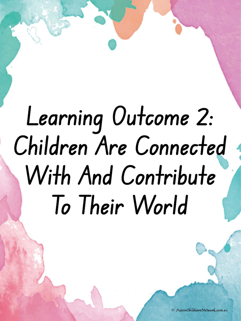 EYLF Outcomes Posters 3 2 | PDF