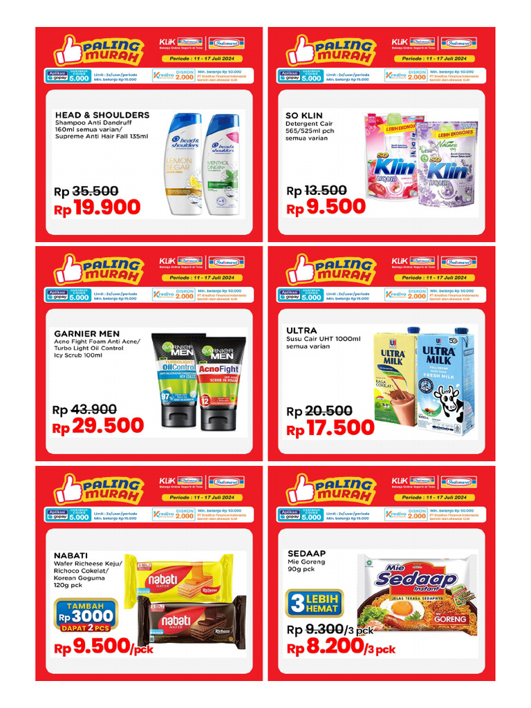 Wobbler Paling Murah 11 Juli 2024 | PDF