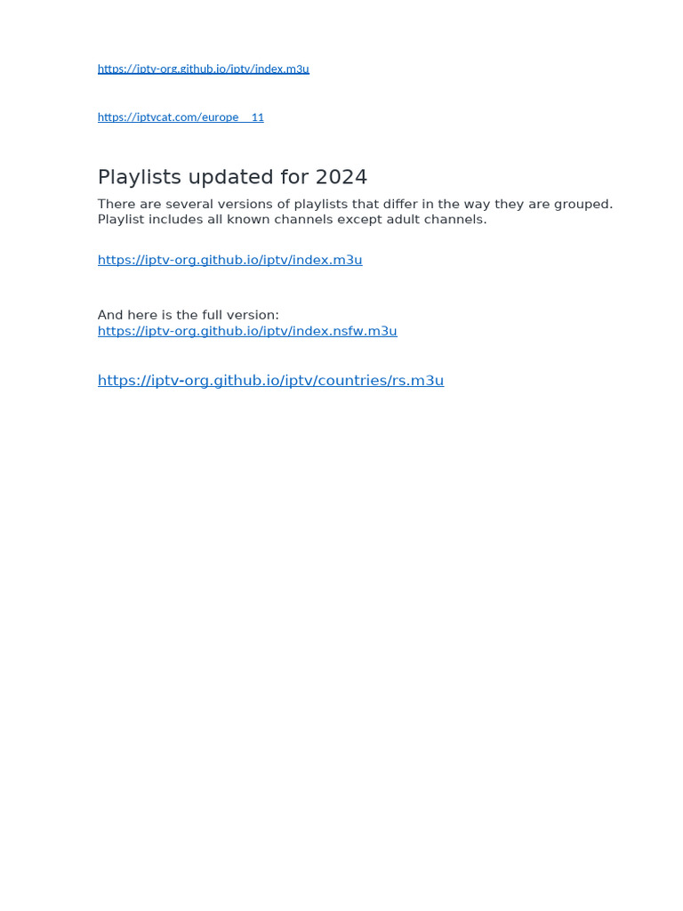 m3u Lista Kanala | PDF