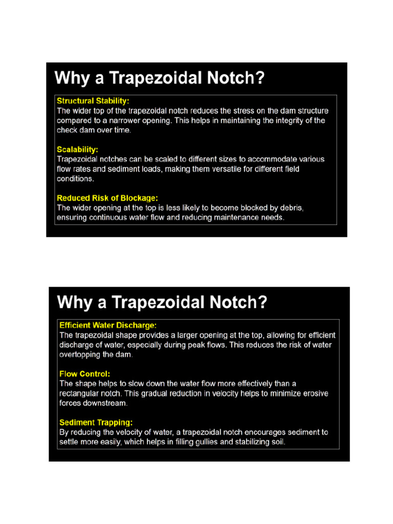 Trapezoidal Notch Checkdam | PDF