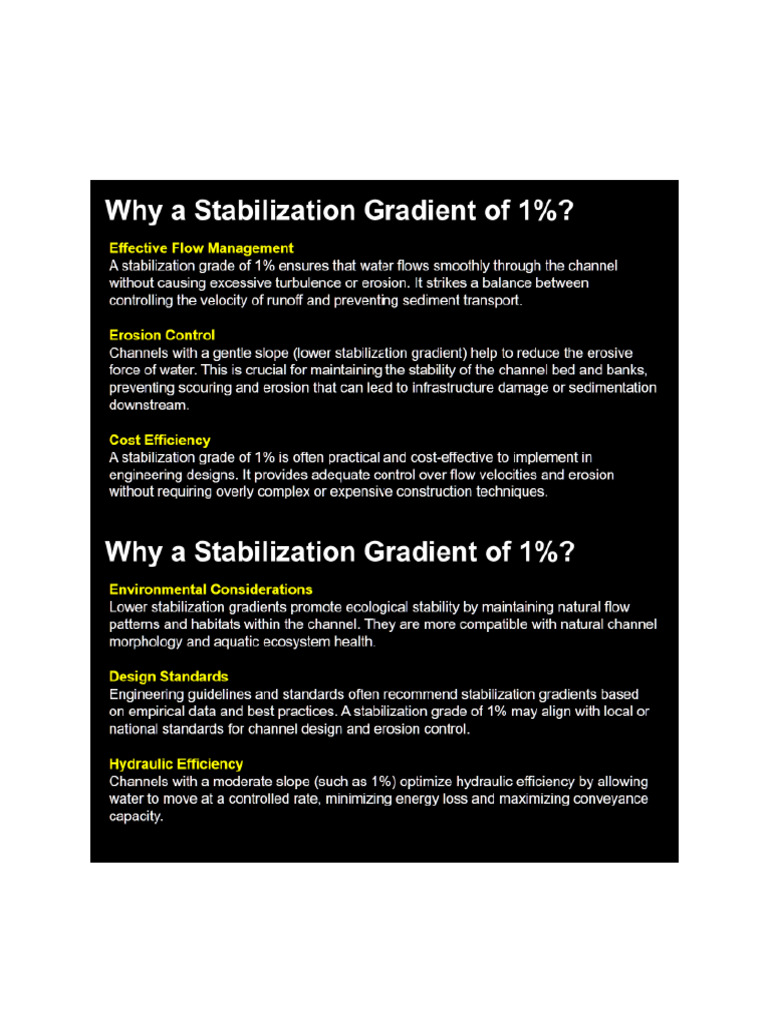 Stabilization Grade of 1% For Checkdam | PDF