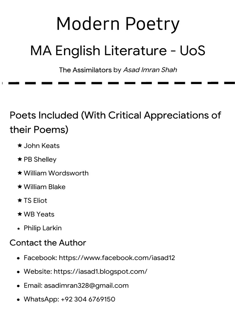 Modern Poetry | PDF | John Keats | Poetry