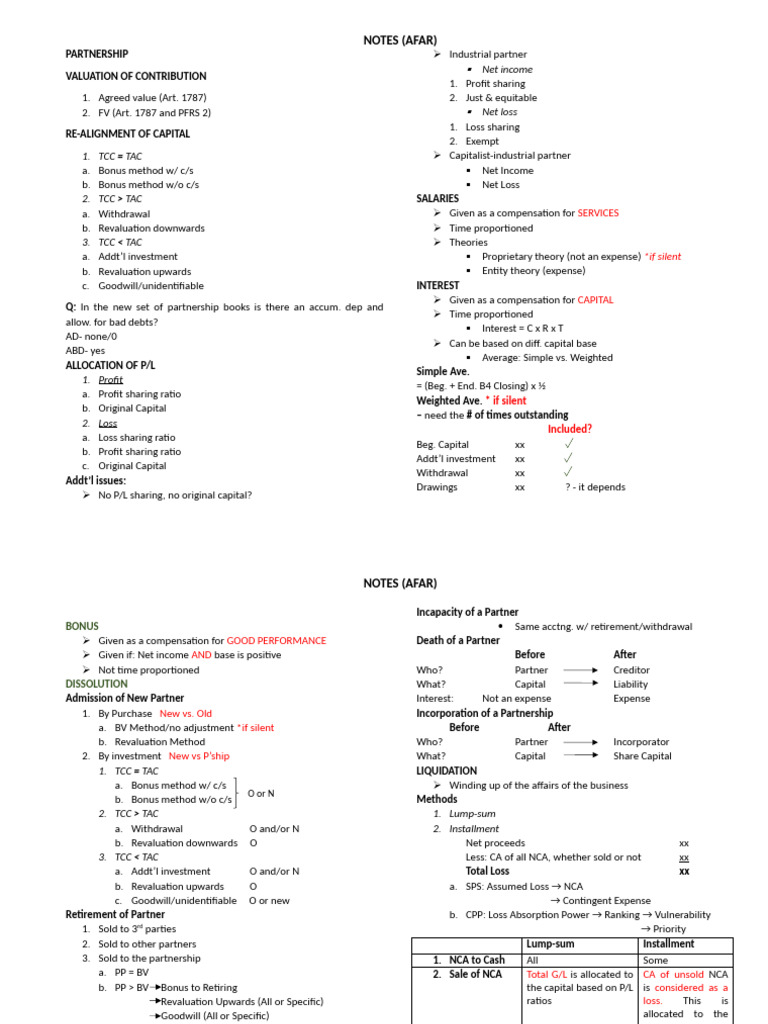 Notes (Afar) | PDF | Expense | Depreciation