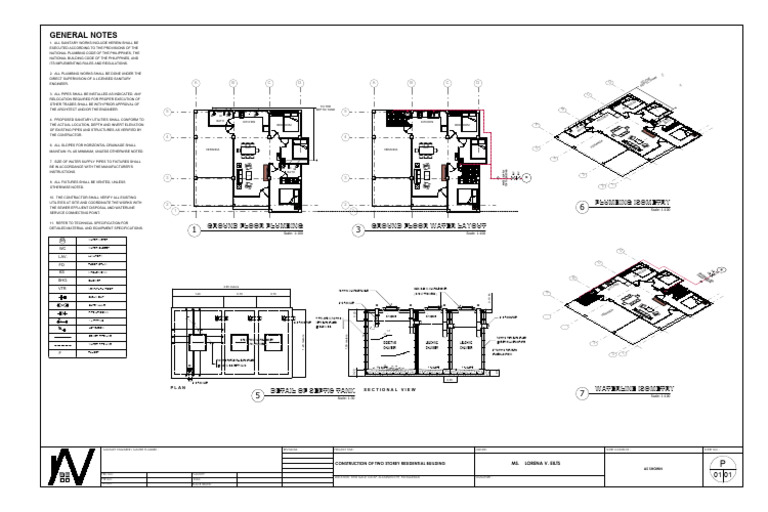 General Notes: Plumbing Isometry | PDF | Plumbing | Water Pollution