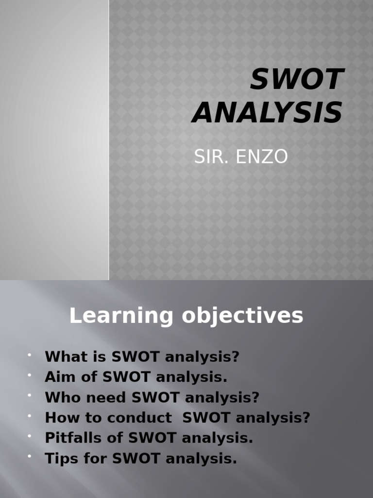 Comprehensive Guide to SWOT Analysis | PDF | Swot Analysis | Cognition
