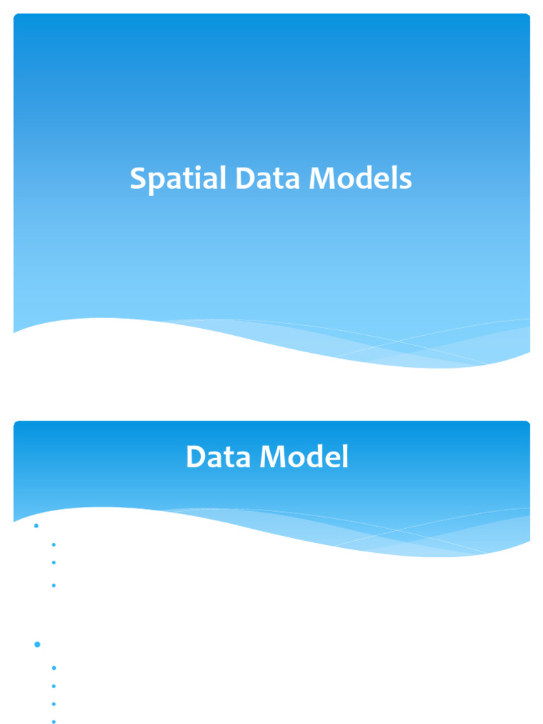 Spatial Data Models | PDF | Databases | Geographic Information System