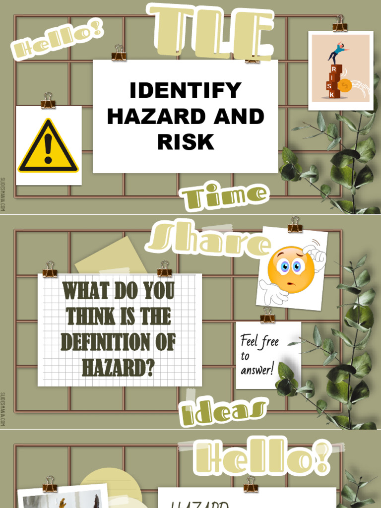 TLE IdentifyHazardandRisk | PDF | Hazards | Risk