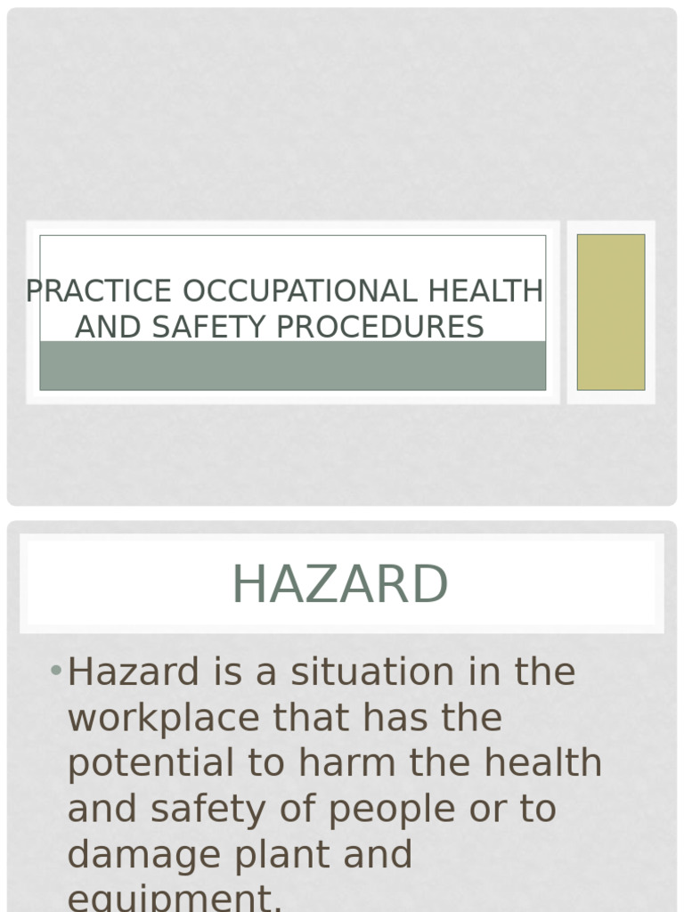 Tle Ict Occupational Health and Safety Procedures | PDF | Risk | Hazards