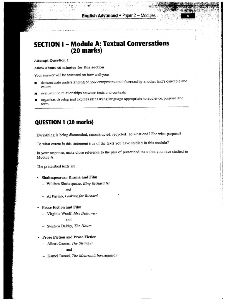 HSC 2019 - Mod A - Richard - Excellent Responses | PDF