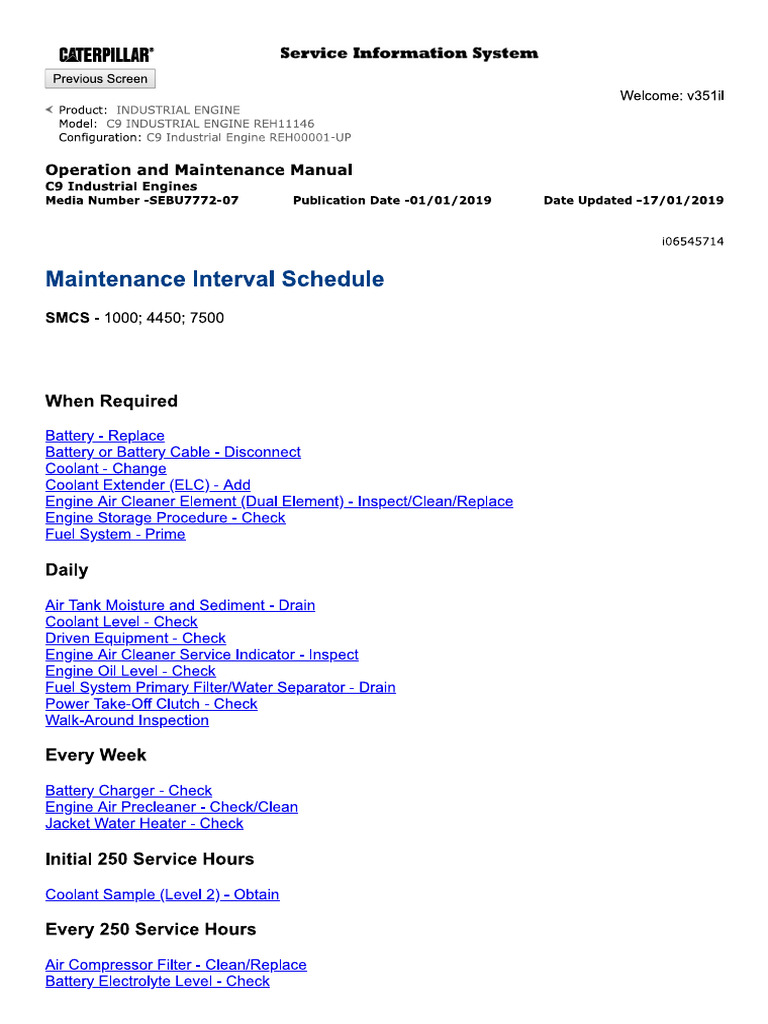 C9 - Maintenance Interval Schedule | PDF