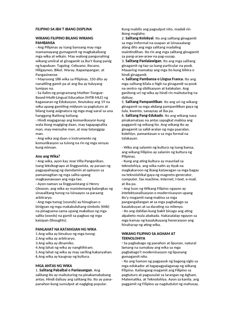 Filipino Sa Iba | PDF