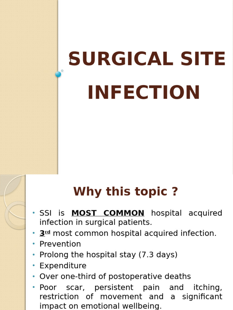 Surgical Site Infection | PDF | Wound | Surgery