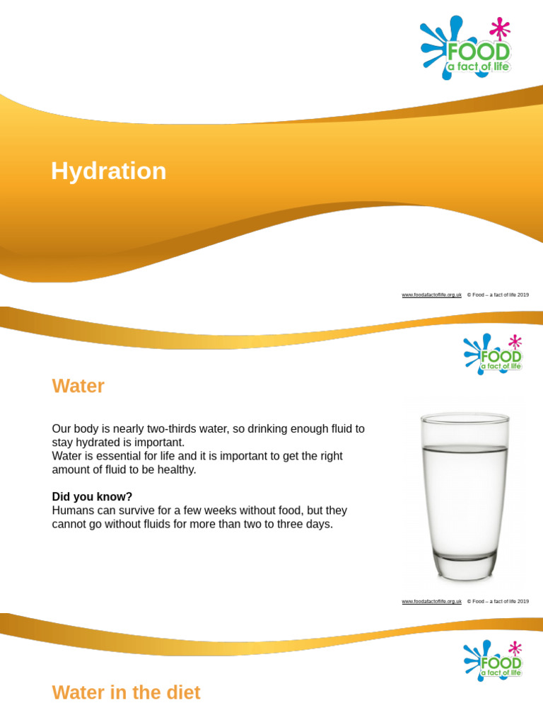 Health Talk Hydration | PDF | Foods | Drink