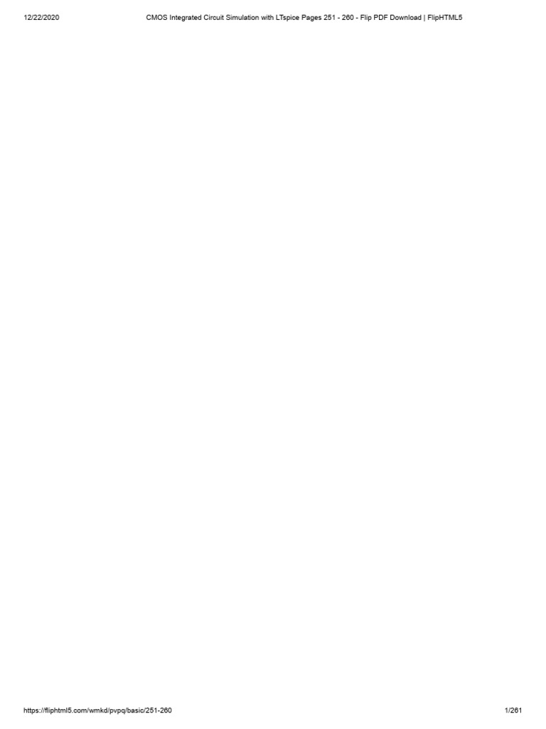 CMOS Integrated Circuit Simulation With LTspice Pages 251 - 260 - Flip ...