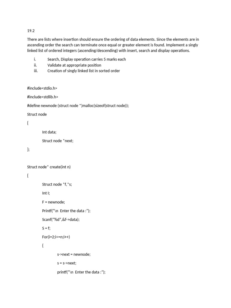 19.2 Sybsc CS SPPU DS Practical Slip Solutions | PDF | Computer Data ...