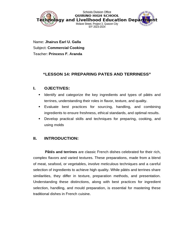 Lesson 14 Topic 1 2 3 Galla | PDF | Foods | Cuisine