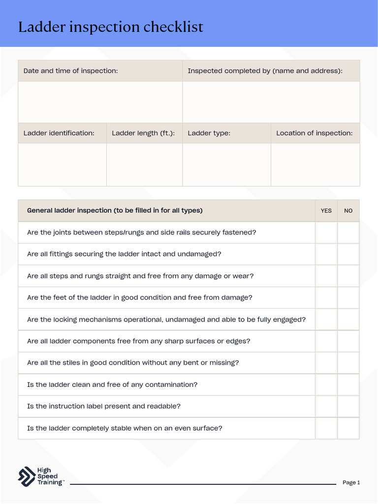 ladder-inspection-checklist | PDF | Ladder