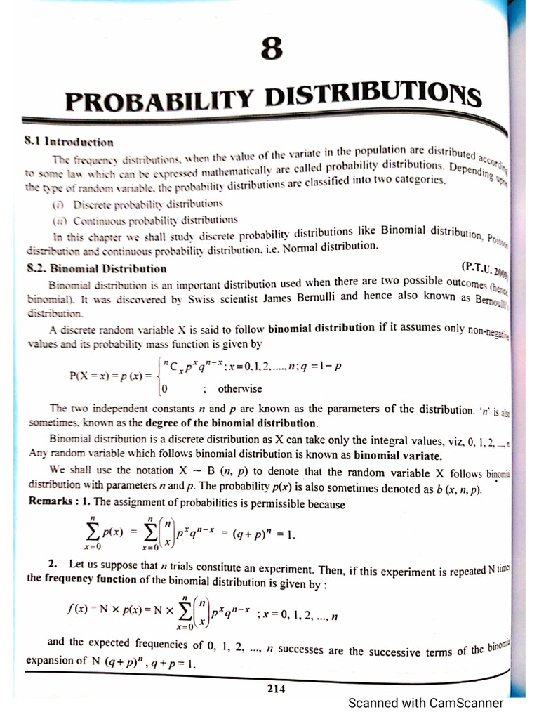 Probability Distribution Book | PDF