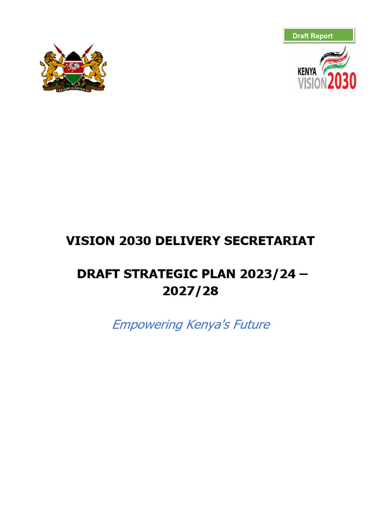 Vision 2030 Draft Strategic Plan 15 12 23 5 | PDF | Cost Of Living | Strategic Planning