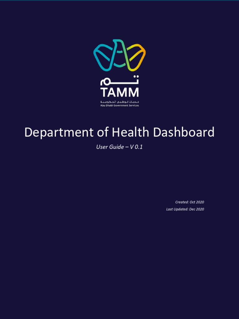 DoH TAMM Portal User Guide | PDF | Login | User (Computing)