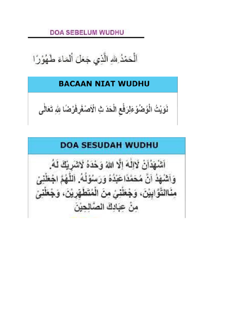 BACAAN Wudhu | PDF