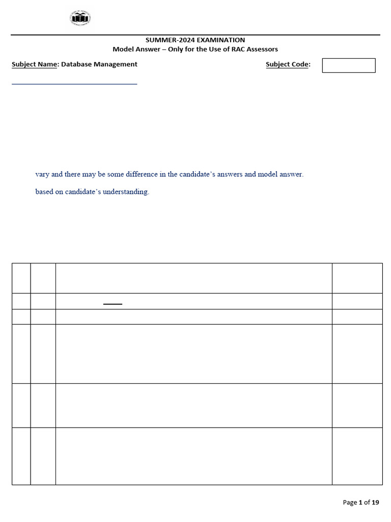 Important Instructions To Examiners 1 Create 2 Drop 3 Alter 4 Rename 5 Truncate Pdf