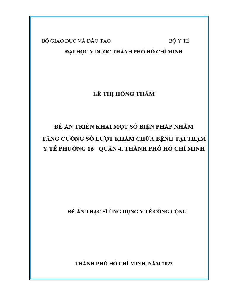 Ytcc-Dean-Le Thi Hong Tham | PDF