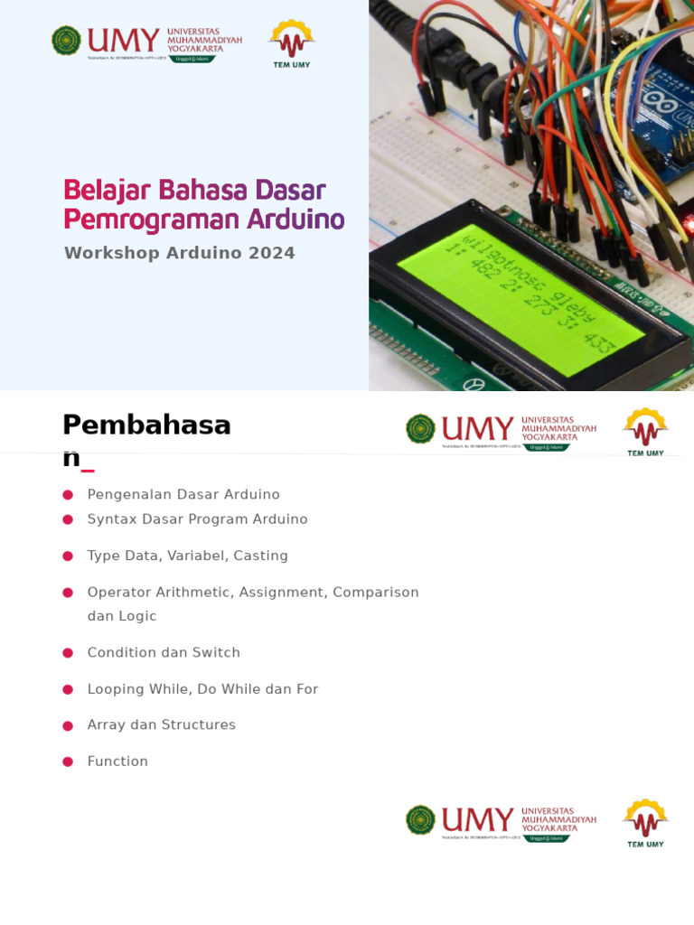 Workshop Arduino TEM 2024 | PDF | Metode & Bahan Ajar | Komputer