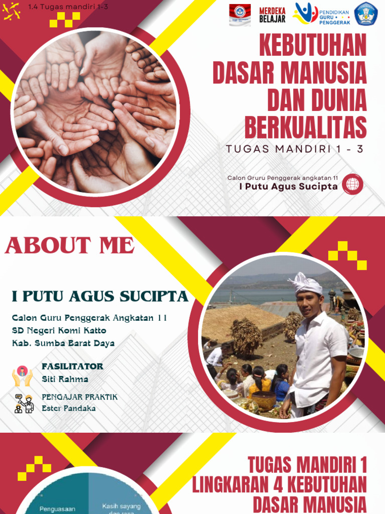 1.4 Kebutuhan Dasar Manusia Dan Dunia Berkualitas - Tugas Mandiri 1-3 | PDF