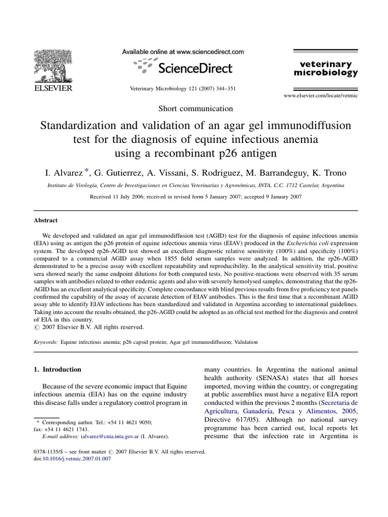 2007 - Alvarez Et - Al - Standardization and Validation of An AGID Test ...