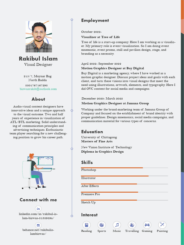 CV Rakib 1 | PDF | Communication Design | Graphics
