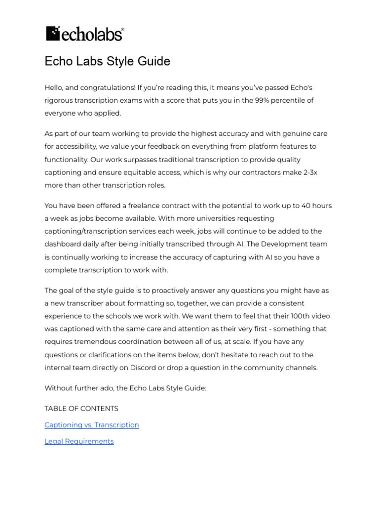 Echo Lab Style Guide | PDF | Numbers | Ellipsis