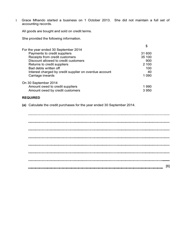 Revision Incomplete Records Quest 31 Aug | PDF | Credit | Finance ...